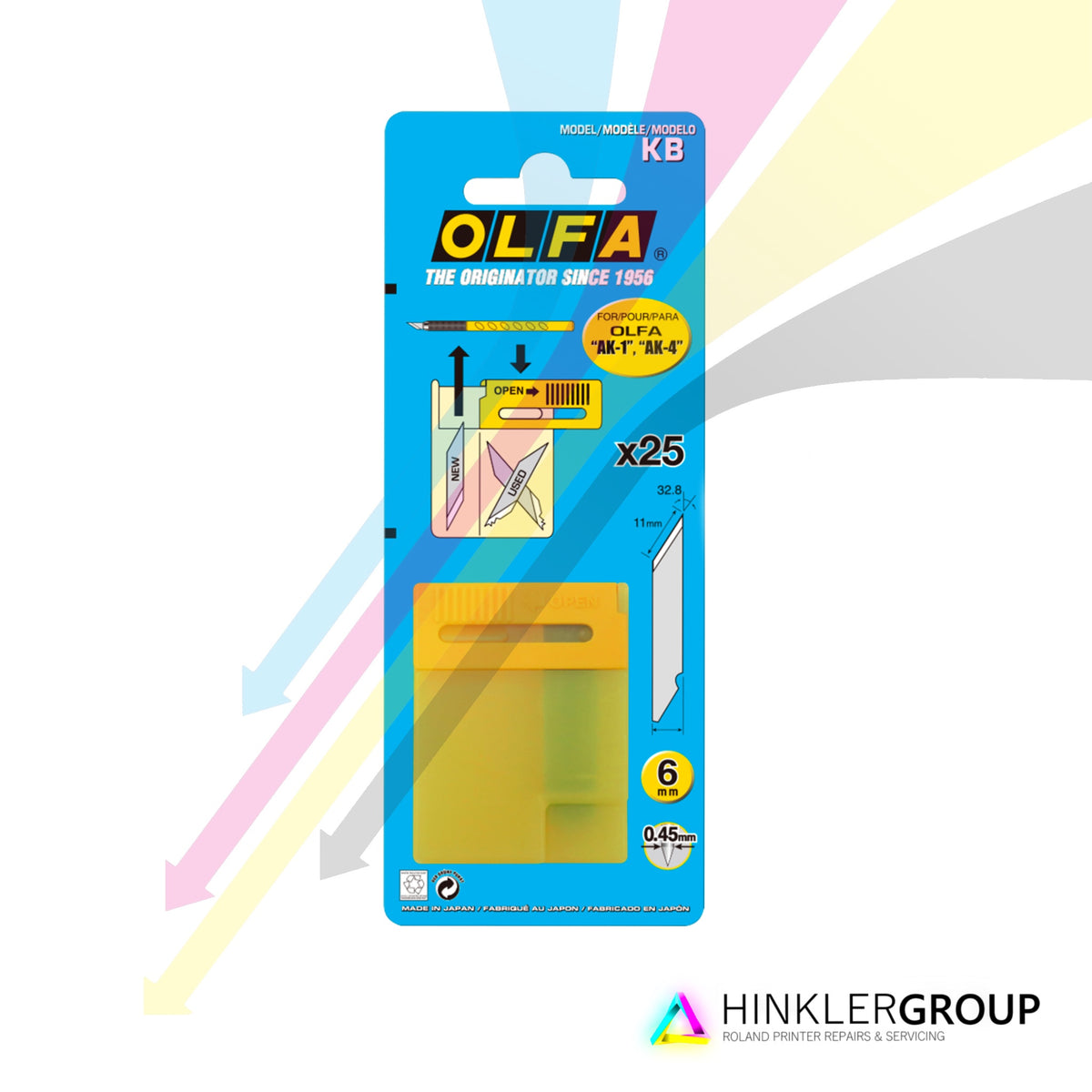 Genuine Roland Part - 11849102 - BLADE,OLFA AUTO CUTTER XB10 - Sheet o – Hinkler Group